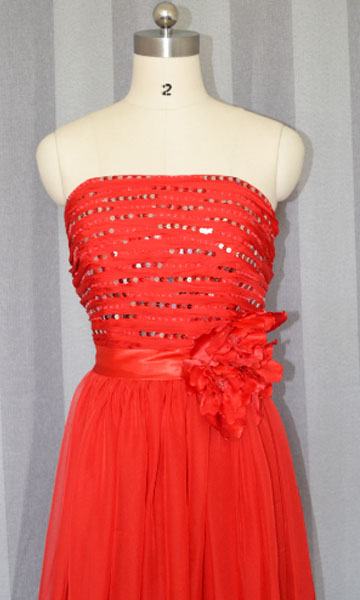 Red Prom Dress,fashion Sleeveless Long Formal Chiffon Prom Dress 2015 ...
